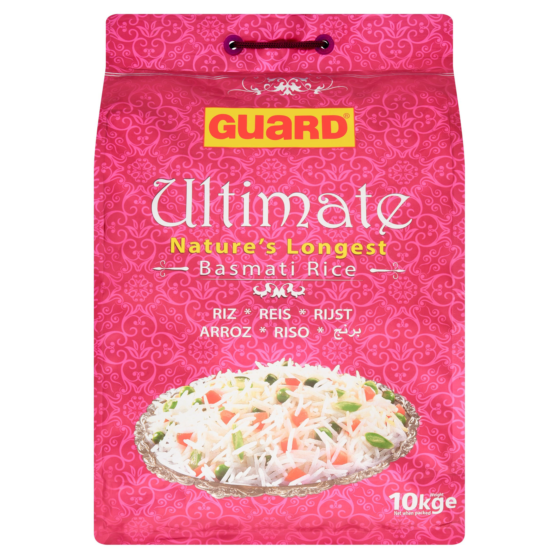 Guard Ultimate Nature's Longest Basmati Rice 10kg | Rice, Grains ...