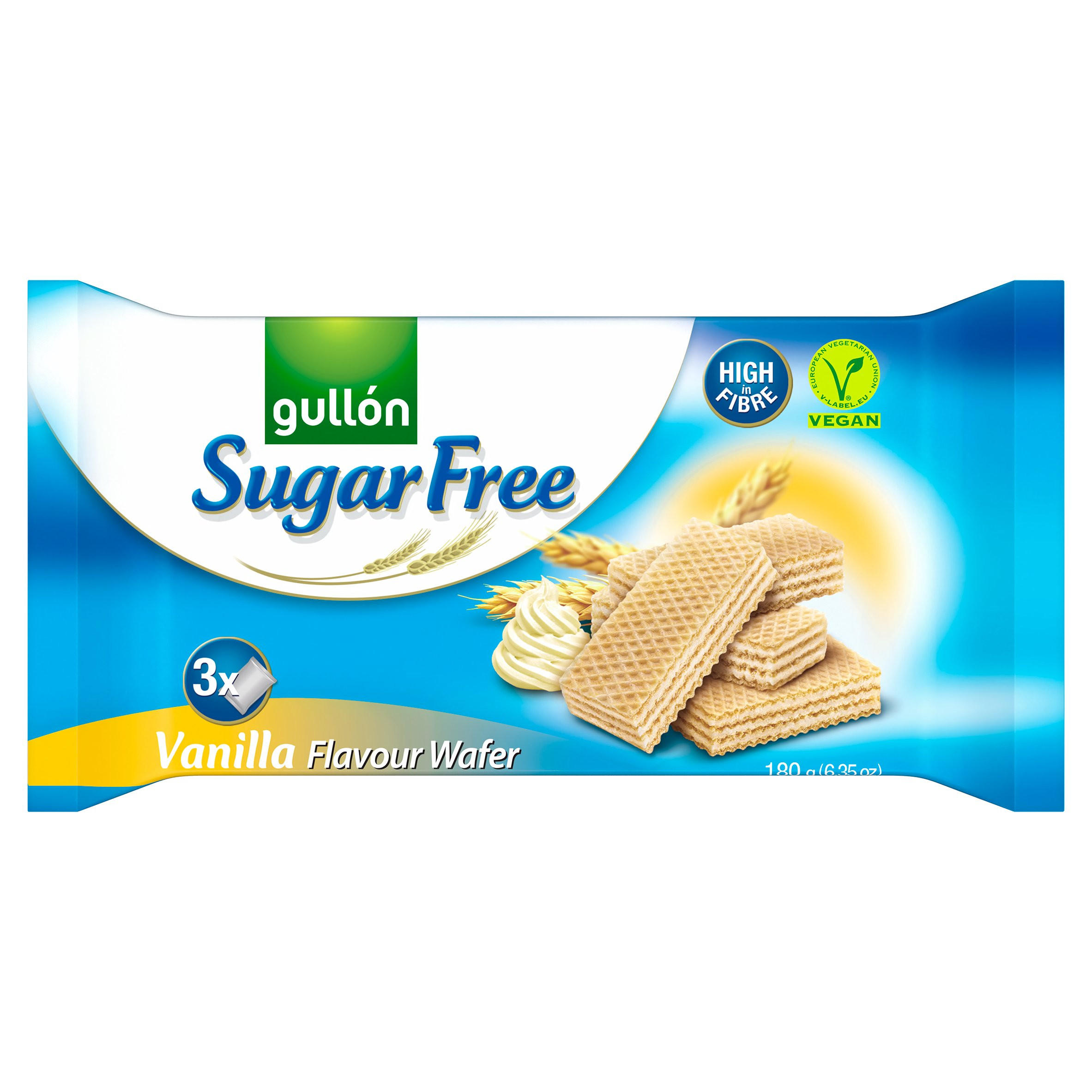 Gullón Sugar Free Vanilla Flavour Wafer 3 x 60g (180g) | Sweet Biscuits ...