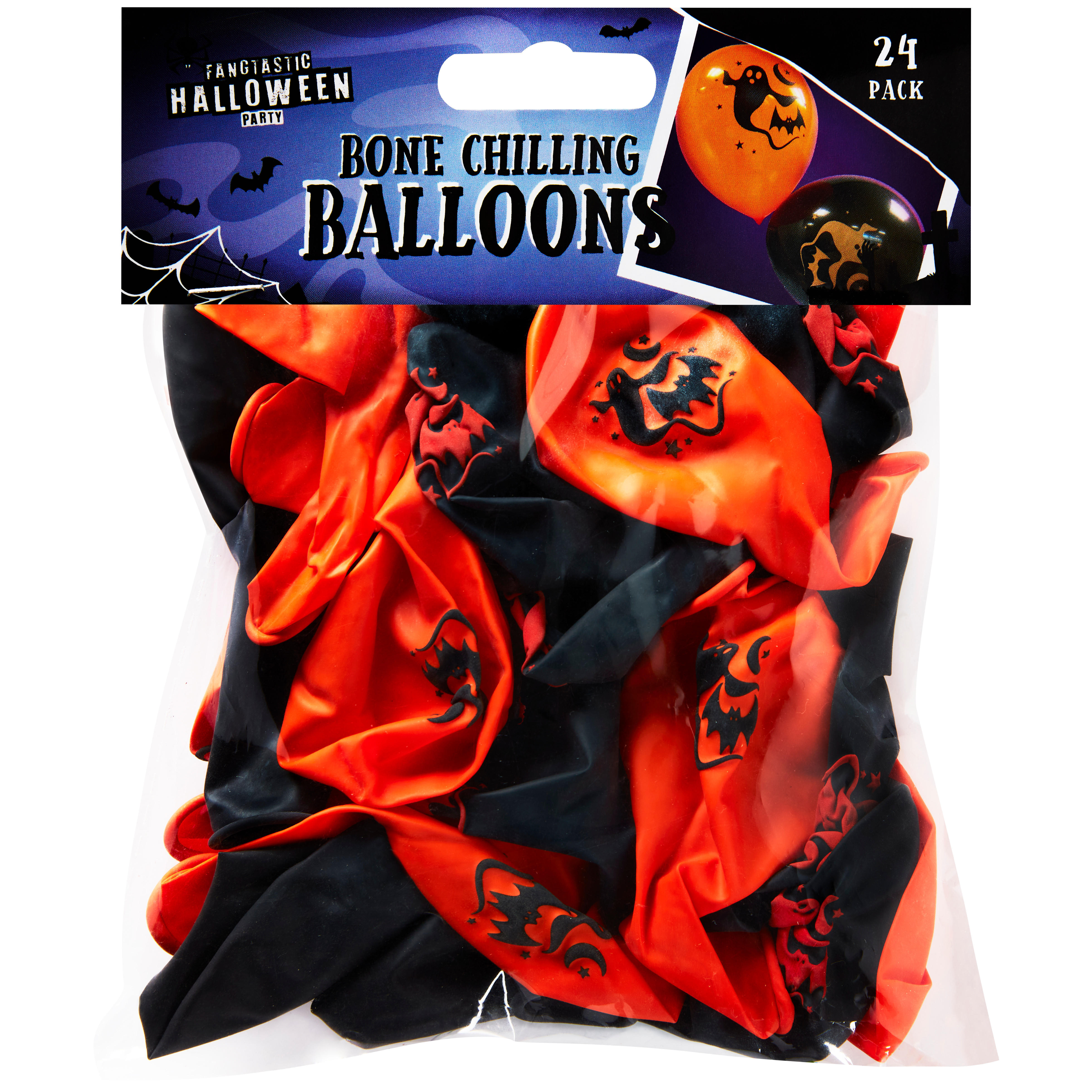 Halloween Bone Chilling Balloons 24 Packs | Halloween Party Accessories ...