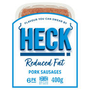 HECK 6 Reduced Fat Pork Sausages 400g Sausages Iceland Foods