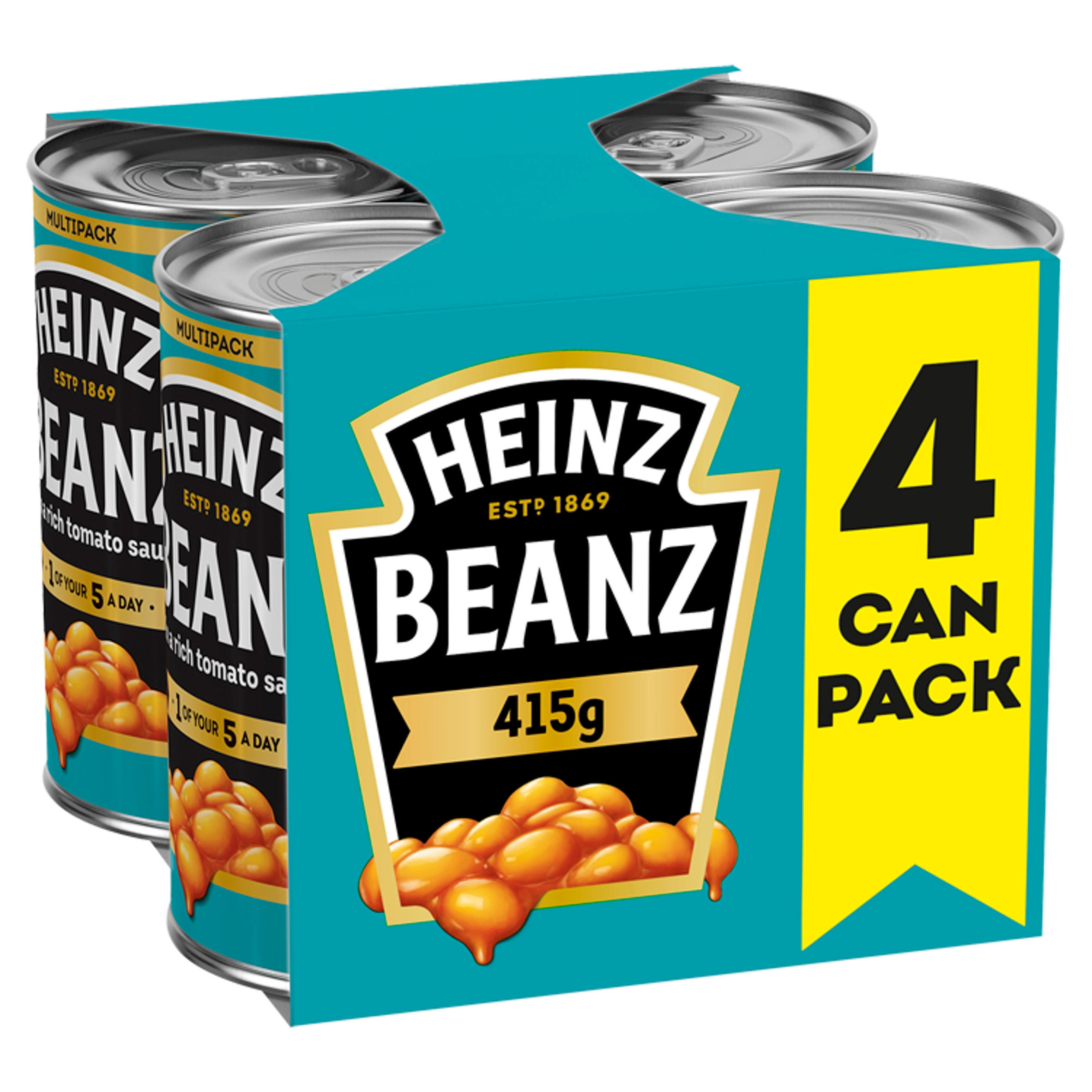 Heinz Beanz 4 x 415g | Tinned Beans, Spaghetti & Pasta | Iceland Foods