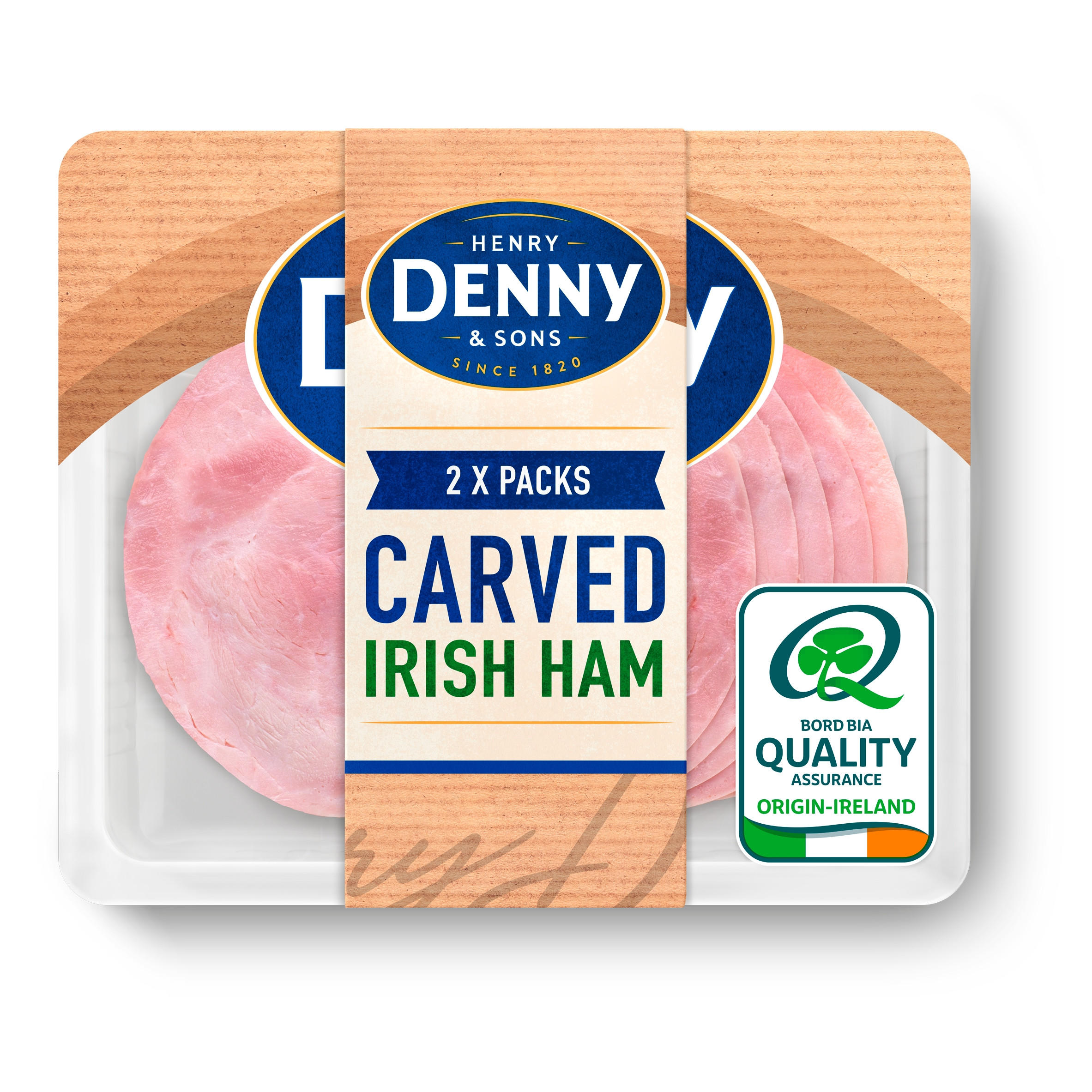 Henry Denny & Sons Slow Cooked Carved Irish Ham Twinpack 2 x 80g | Ham ...