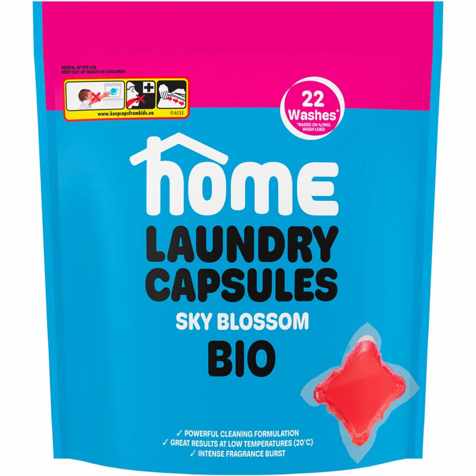 HOME Sky Blossom Fragranced Biological Laundry Capsules 396g (22 x 18g ...