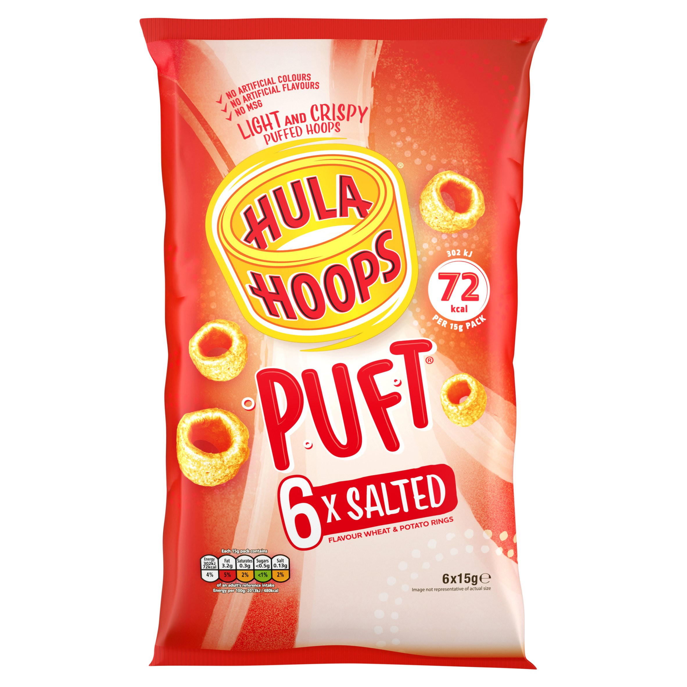 Hula Hoops Puft Salted Multipack Crisps 6 Pack | Multipack Crisps | Iceland Foods