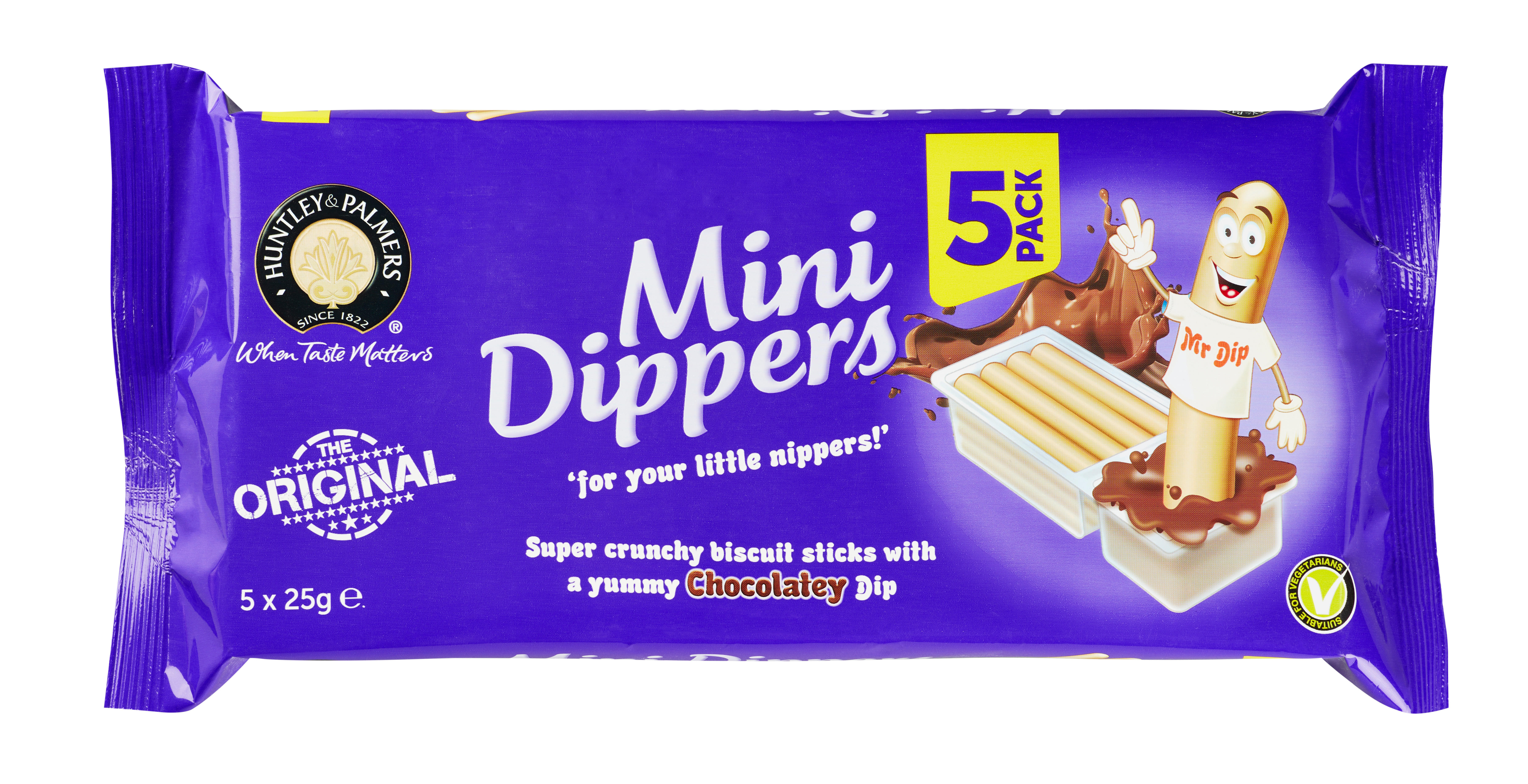 Huntley & Palmer Mini Dippers 5 x 25g | Chocolate Biscuits | Iceland Foods