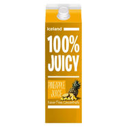 Iceland 100 Juicy Pineapple Juice Never From Concentrate 1 Litre