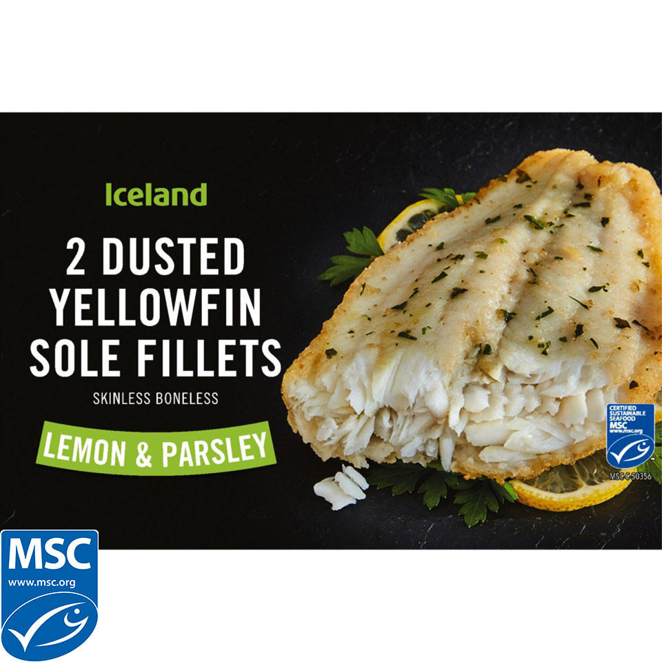 Iceland 2 Dusted Lemon & Parsley Yellowfin Sole Fillets 250g | Fish ...