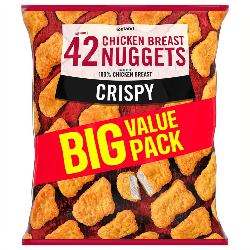 Iceland 42 (APPROX.) Crispy Chicken Breast Nuggets 882g | Chicken ...