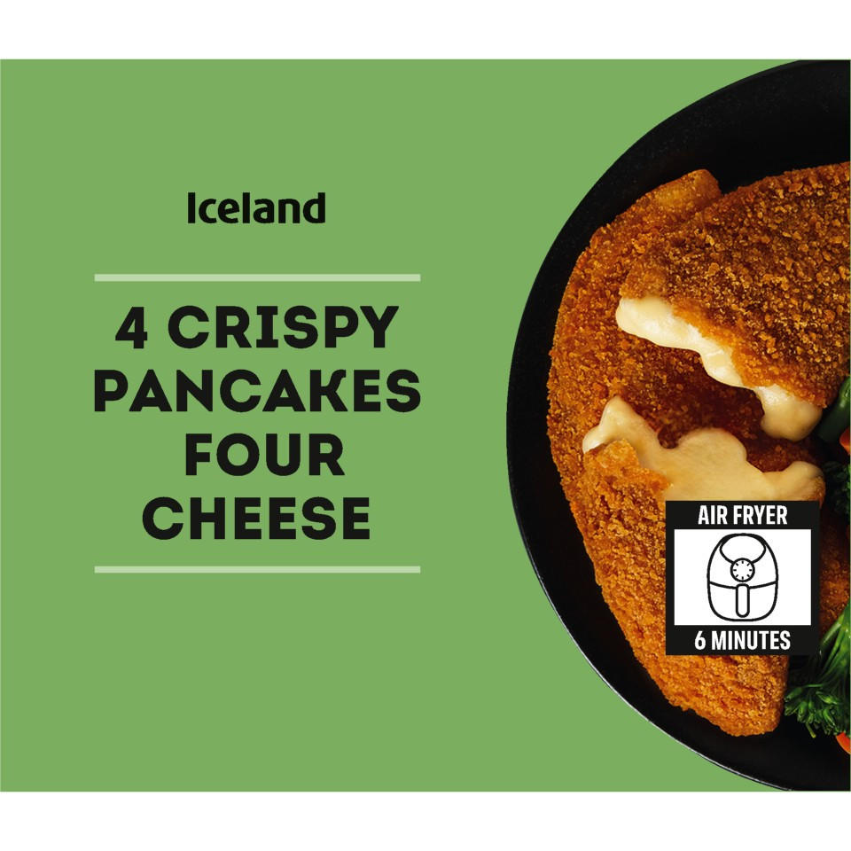 Iceland 4 Crispy Pancakes Four Cheese 250g | Frozen Snacks | Iceland Foods