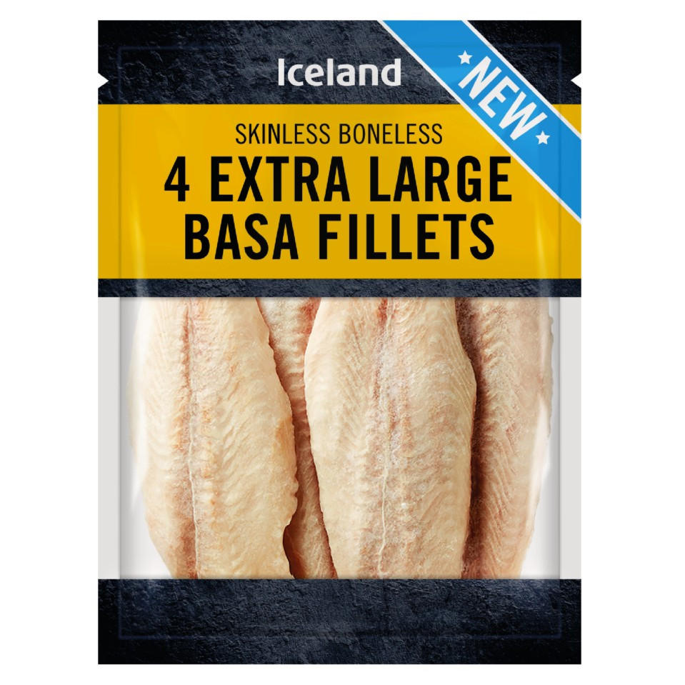 Iceland 4 Extra Large Basa Fillets 625g | Fish Fillets | Iceland Foods