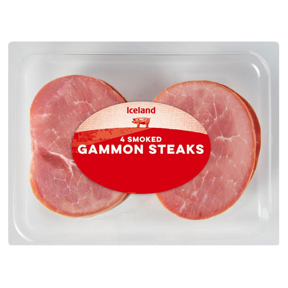 Iceland 4 Smoked Gammon Steaks 400g | Bacon & Gammon | Iceland Foods