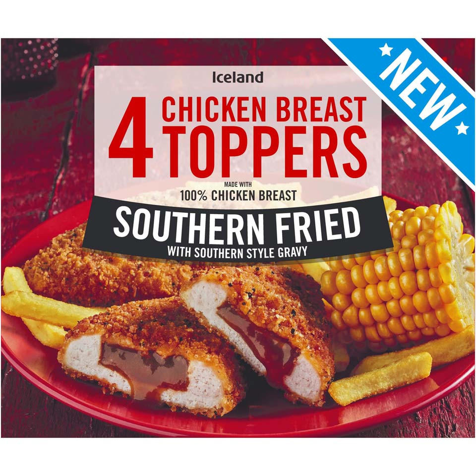 Iceland 4 Southern Fried Chicken Breast Toppers with Southern Style ...