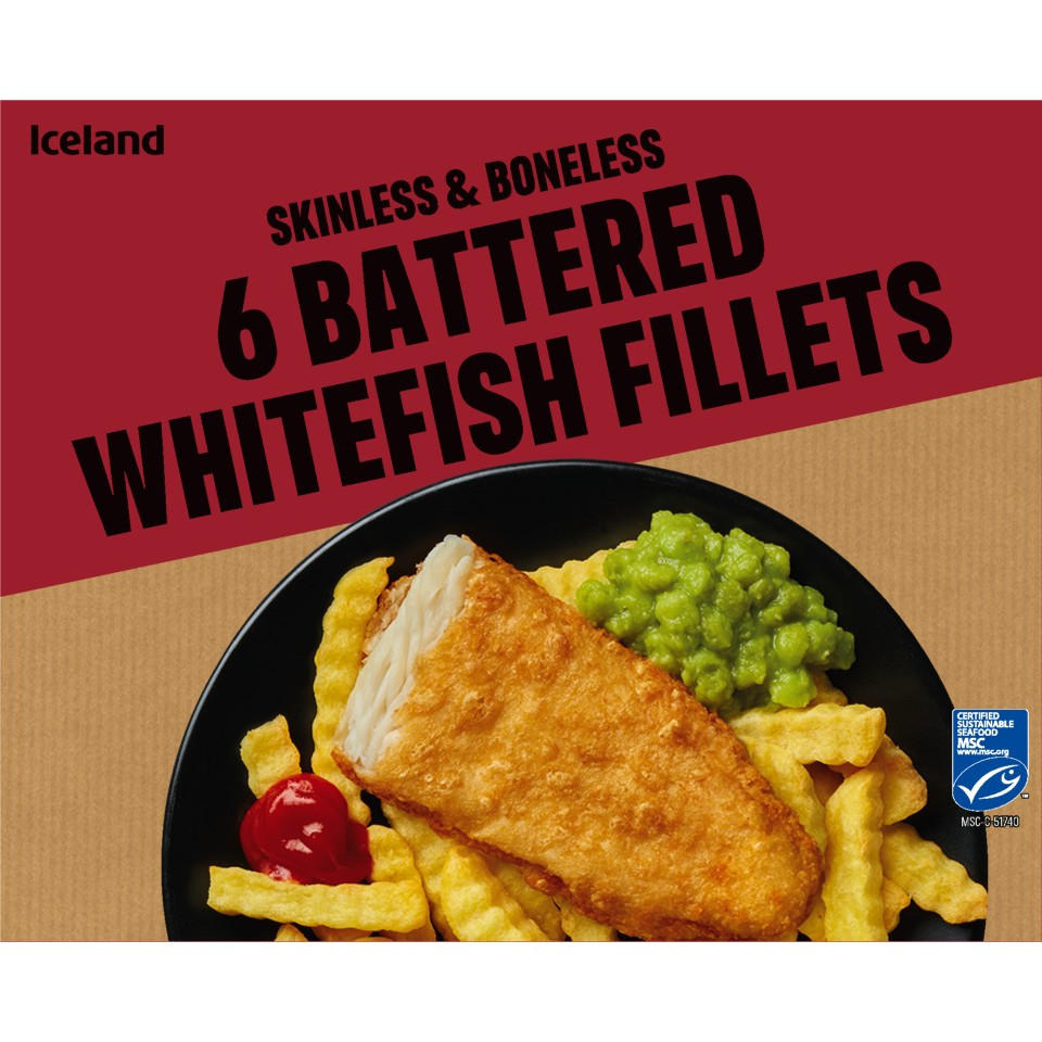 Iceland 6 Battered Whitefish Fillets 660g | Battered & Breaded Fish ...