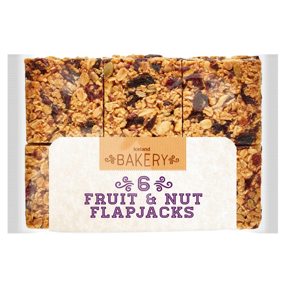 Iceland 6 Fruit & Nut Flapjacks 270g | Muffins & Mini Bites | Iceland Foods