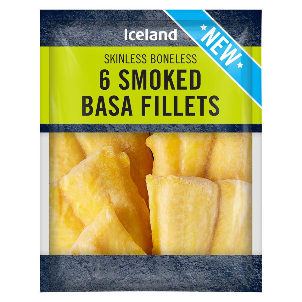 Iceland 6 Skinless Boneless Smoked Basa Fillets 575g | Fish Fillets ...