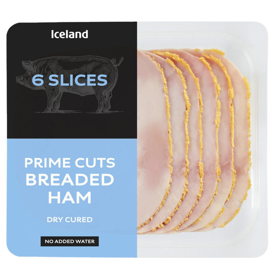 Iceland 6 Slices (Approx.) Prime Cuts Breaded Ham 100g | Ham | Iceland ...