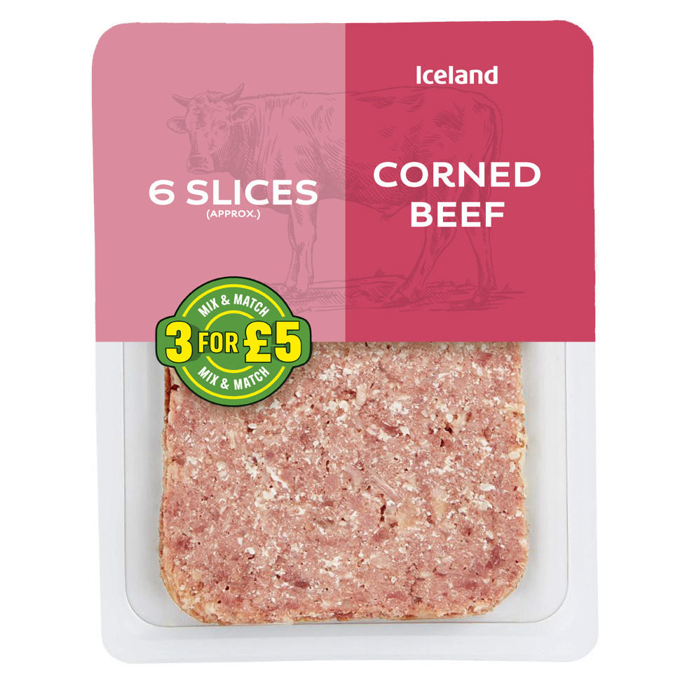 Iceland 6 Slices (Approx.) Corned Beef 150g | Beef | Iceland Foods