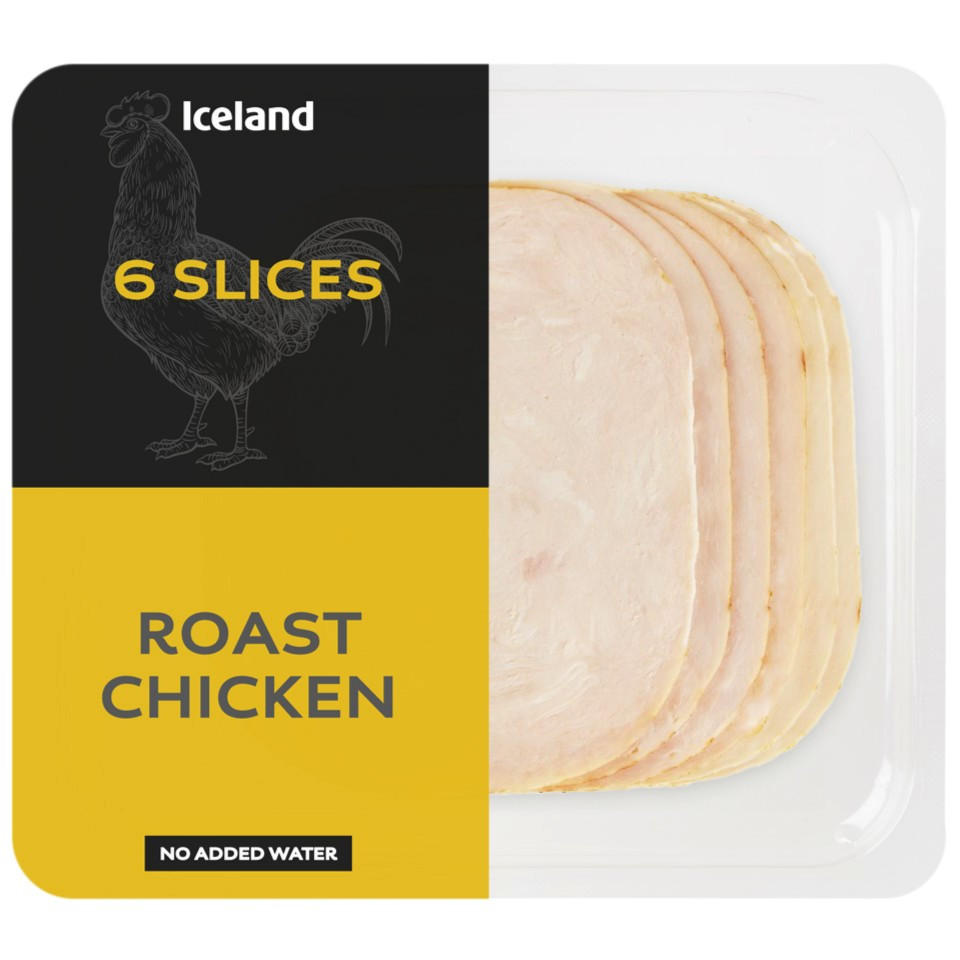 Iceland 6 Slices (Approx.) Roast Chicken 100g | Chicken & Turkey ...