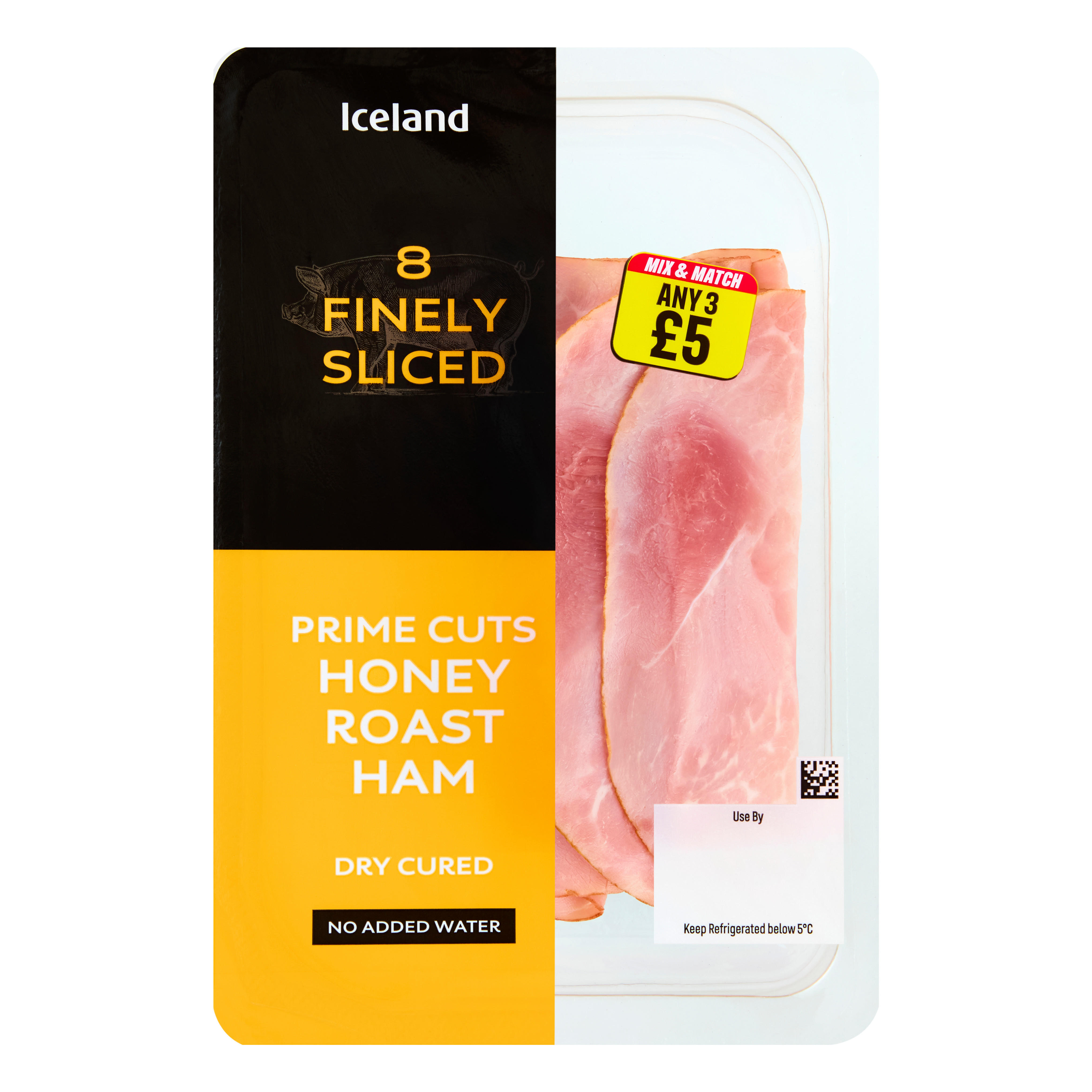 Iceland 8 (Approx.) Finely Sliced Prime Cuts Honey Roast Ham 100g | Ham ...