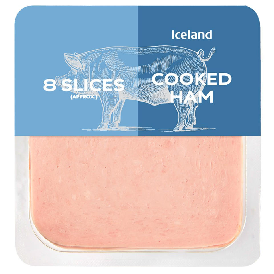 Iceland 8 Slices (Approx.) Cooked Ham 80g | Ham | Iceland Foods