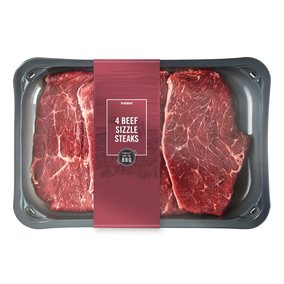 Iceland Beef Sizzle Steaks 240g | Beef | Iceland Foods