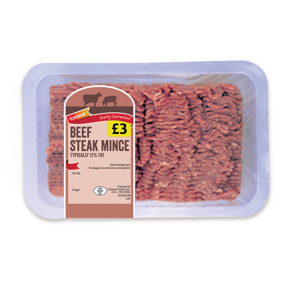 Iceland Beef Steak Mince Typically 12% Fat 500g | Beef | Iceland Foods