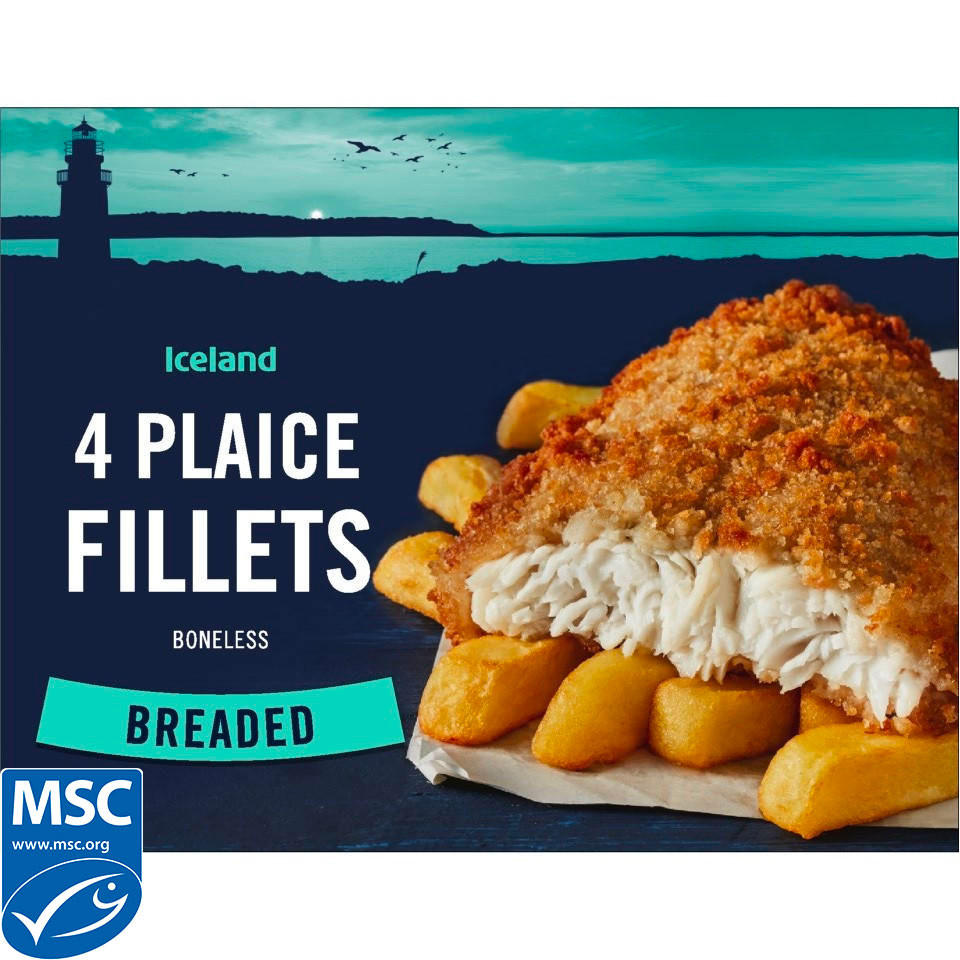 Iceland 4 Boneless Breaded Plaice Fillets 500g | Battered & Breaded ...