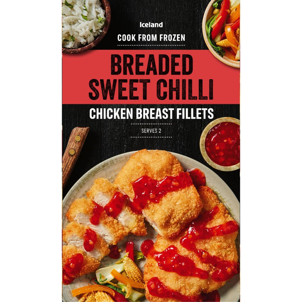 Iceland Breaded Sweet Chilli Chicken Breast Fillets 330g | Breaded ...