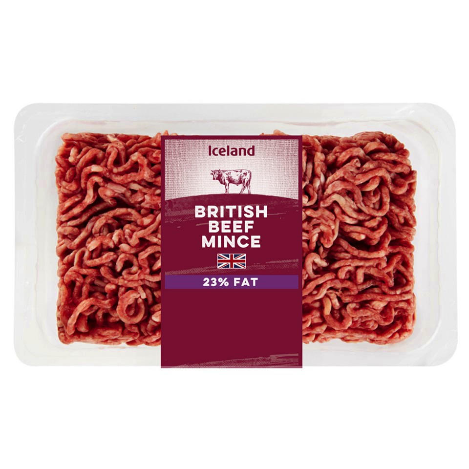 Iceland British Beef Mince 23% Fat 500g | Beef | Iceland Foods