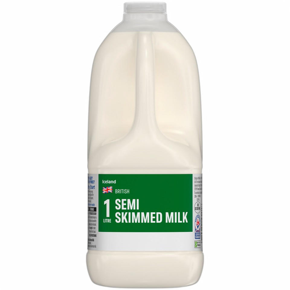 Iceland British Semi-Skimmed Milk 1 Litre | Milk | Iceland Foods