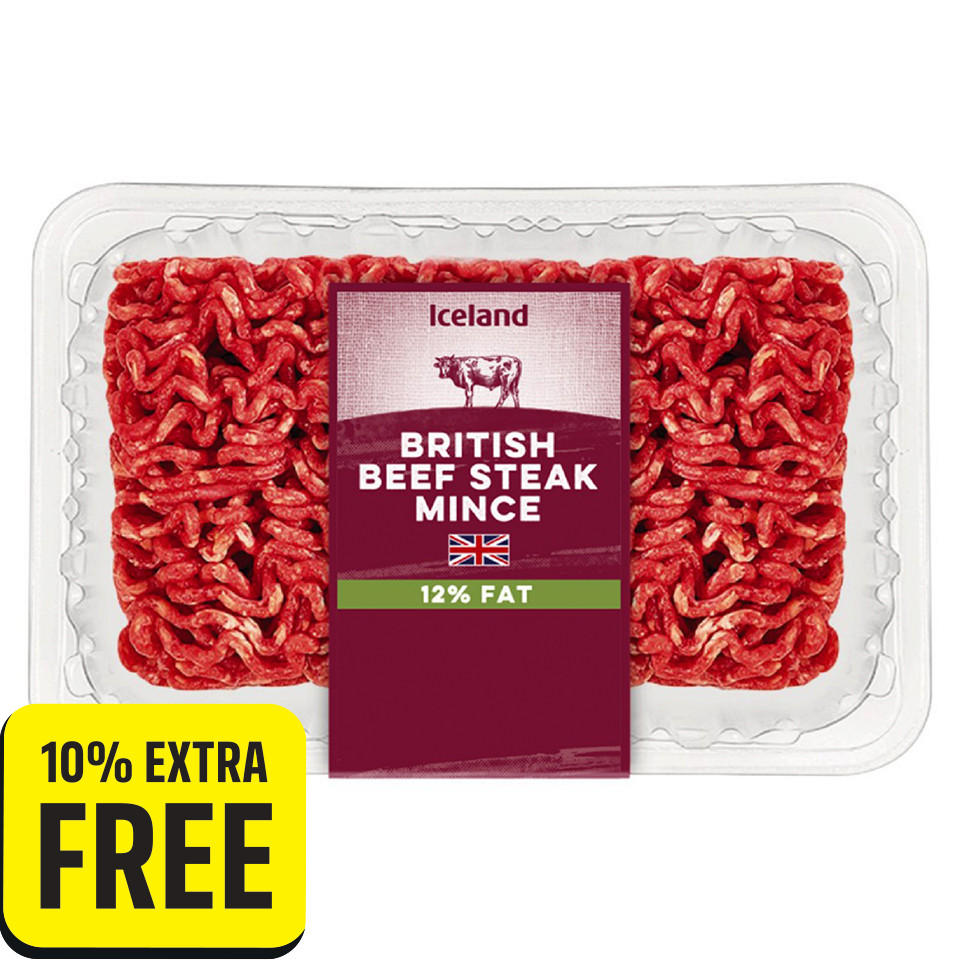 Iceland British Beef Steak Mince 12% Fat 425g | Beef | Iceland Foods