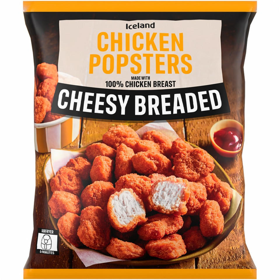 Iceland Cheesy Breaded Chicken Popsters 600 g | Breaded & Battered Chicken | Iceland Foods