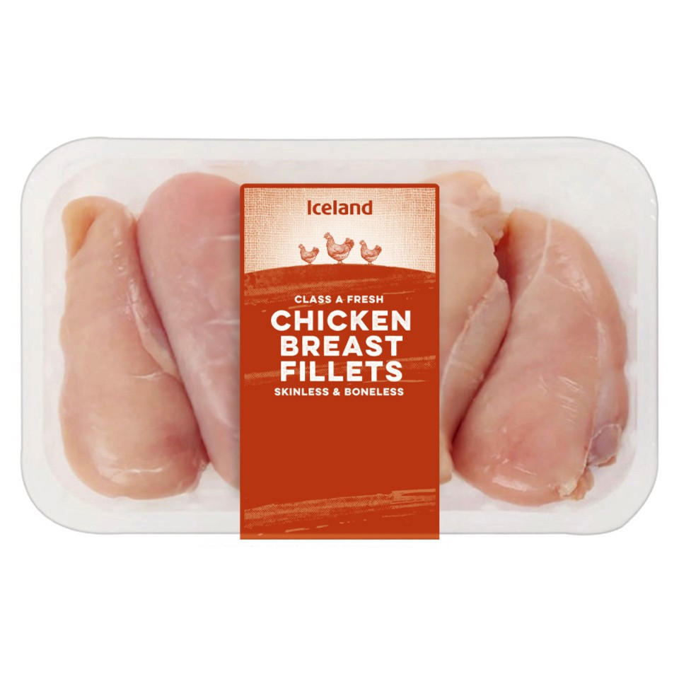 Iceland Class A Chicken Breast Fillets Skinless & Boneless 850g ...