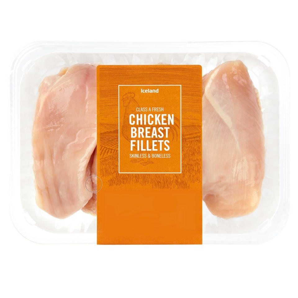 Iceland Class A Fresh Chicken Breast Fillets Skinless & Boneless 450g ...