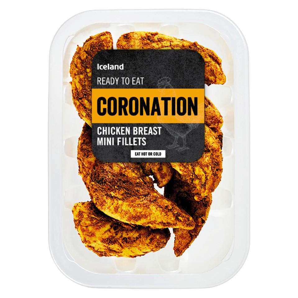 Iceland Coronation Chicken Breast Mini Fillets 140g | Chicken & Turkey ...