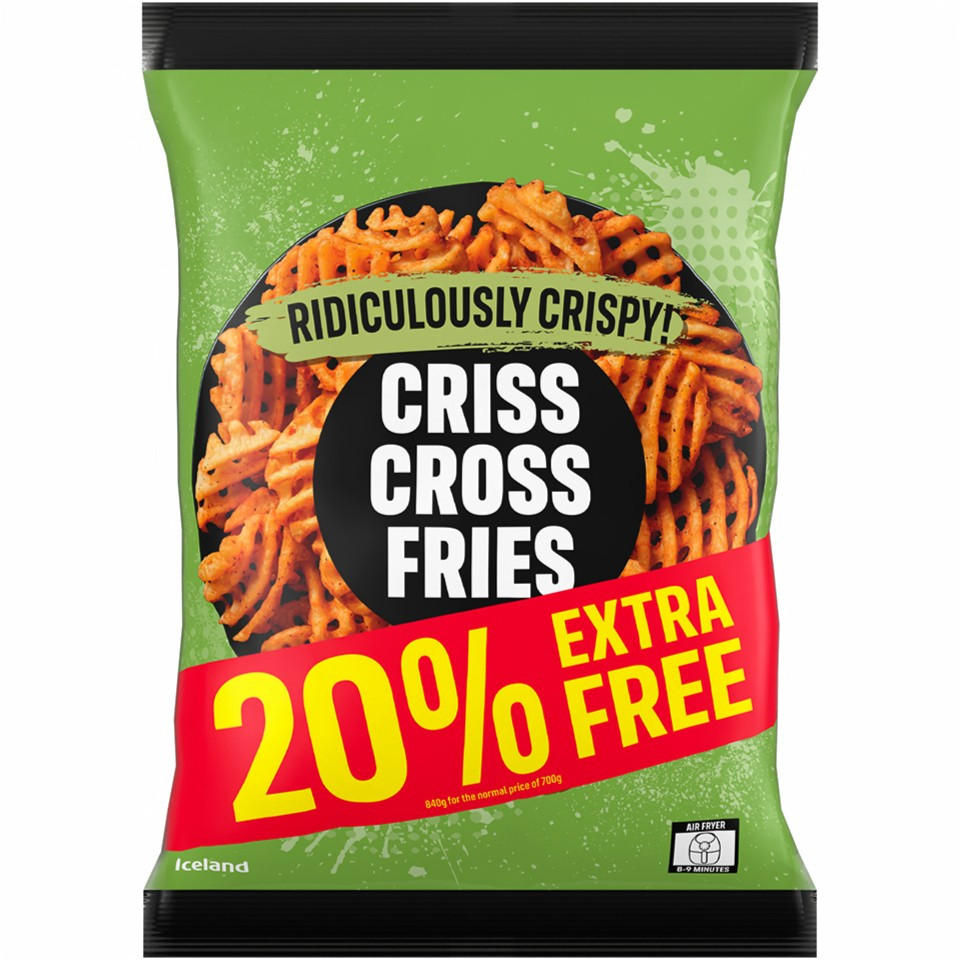 Iceland Criss Cross Fries 840g | Chips & Fries | Iceland Foods