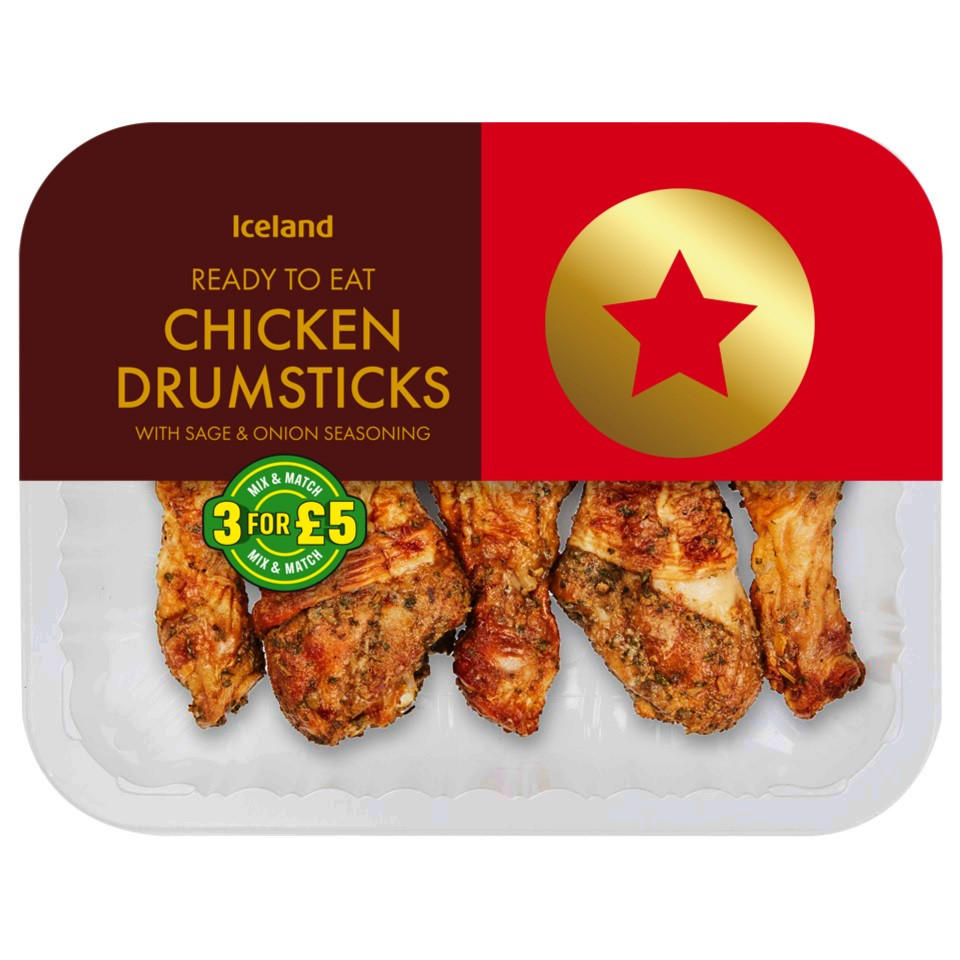 Iceland Festive Chicken Drumsticks 370g | Chicken & Turkey | Iceland Foods