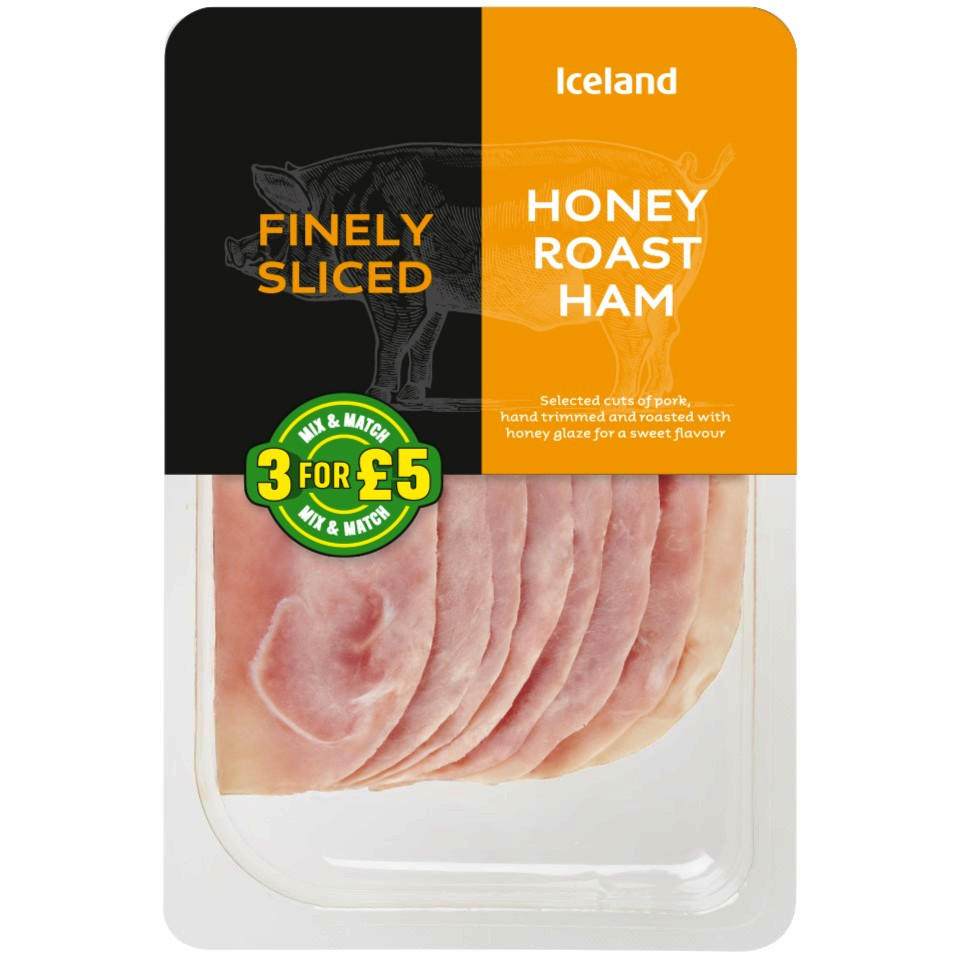 Iceland Finely Sliced Honey Roast Ham 100g | Ham | Iceland Foods