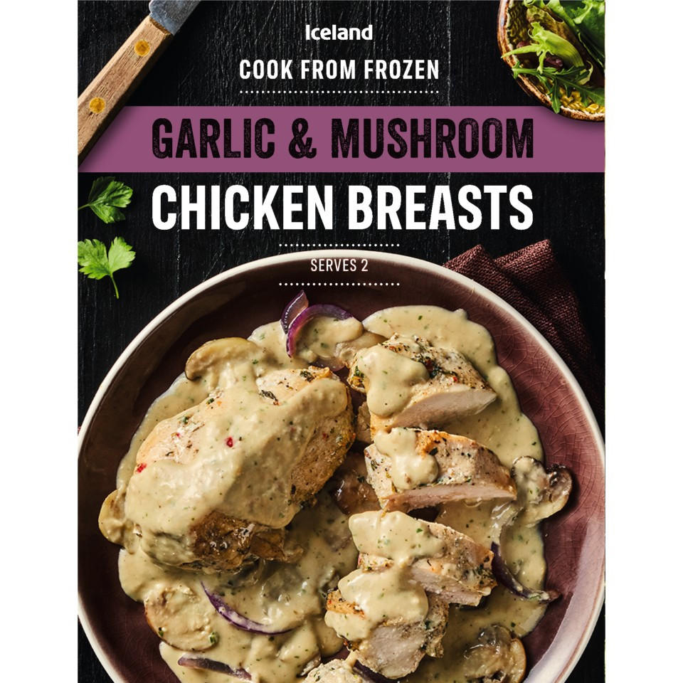 Iceland Garlic and Mushroom Chicken Breasts 400g | Chicken | Iceland Foods