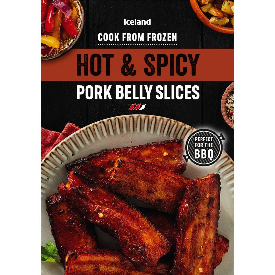 Iceland Hot and Spicy Pork Belly Slices 330g | Pork & Gammon | Iceland ...