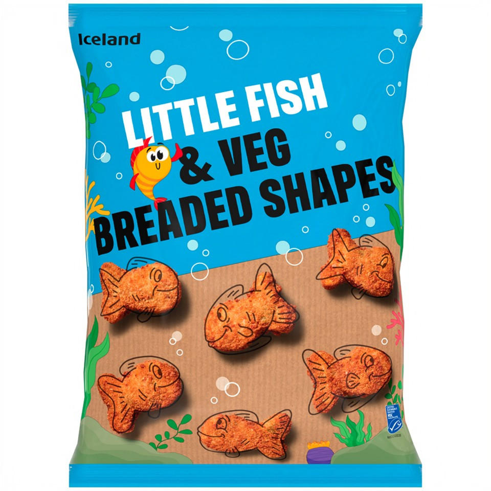 Iceland Little Fish & Veg Breaded Shapes 600g | Iceland Foods