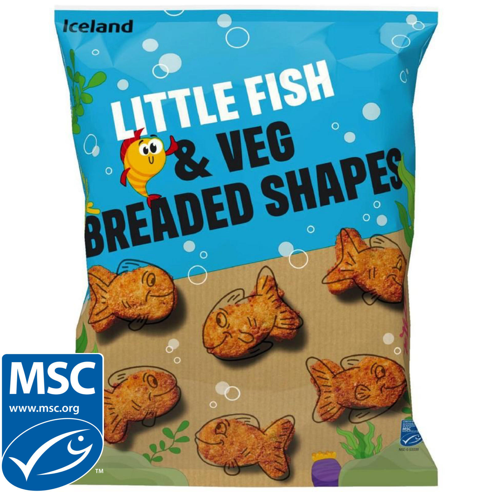 Iceland Little Fish and Veg Breaded Shapes 600g | Fish Fillets ...