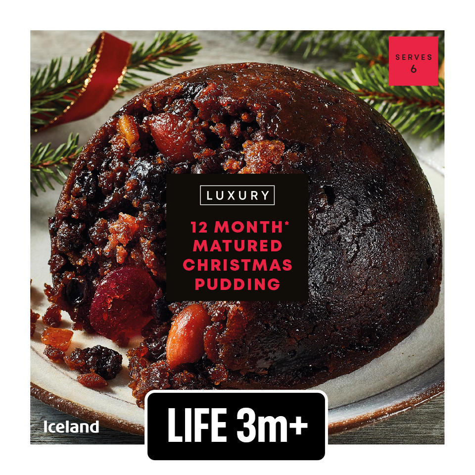 Iceland Luxury 12 Month Matured Christmas Pudding 400g | Christmas ...