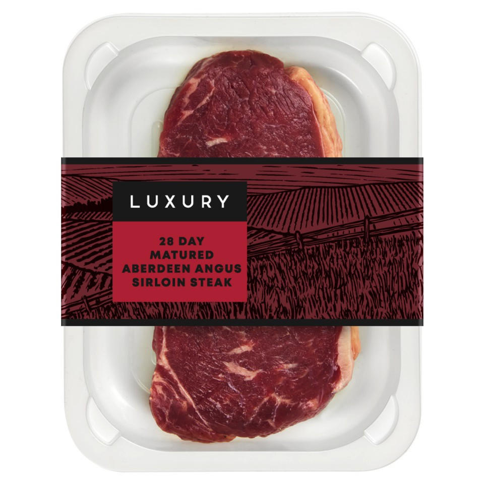 Iceland Luxury 28 Day Matured Aberdeen Angus Sirloin Steak 170g ...