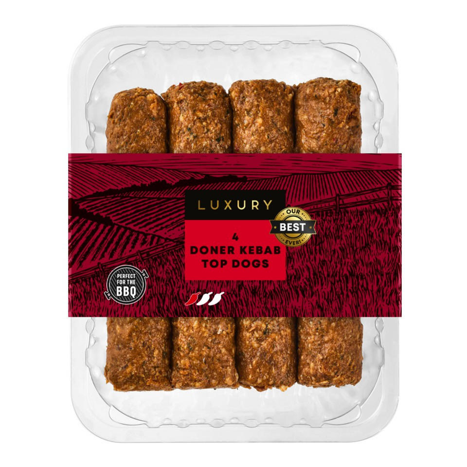 Iceland Luxury 4 Doner Kebab Top Dogs 400g | Sausages | Iceland Foods