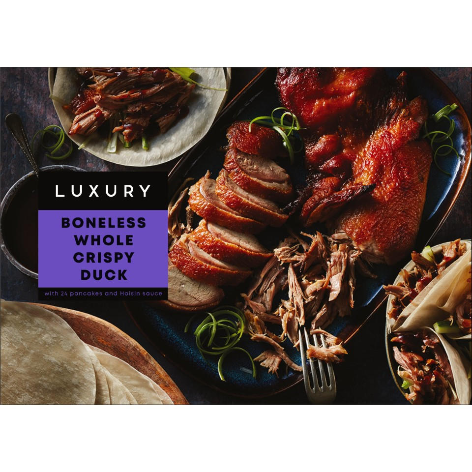Iceland Luxury Boneless Whole Crispy Duck with 24 Pancakes and Hoisin ...
