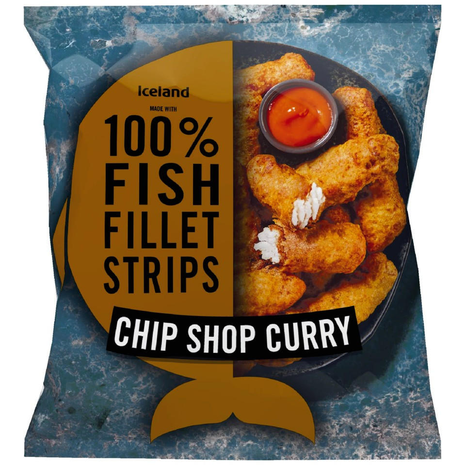 Iceland Made with 100% Fish Fillet Strips In A Chip Shop Curry Coating ...