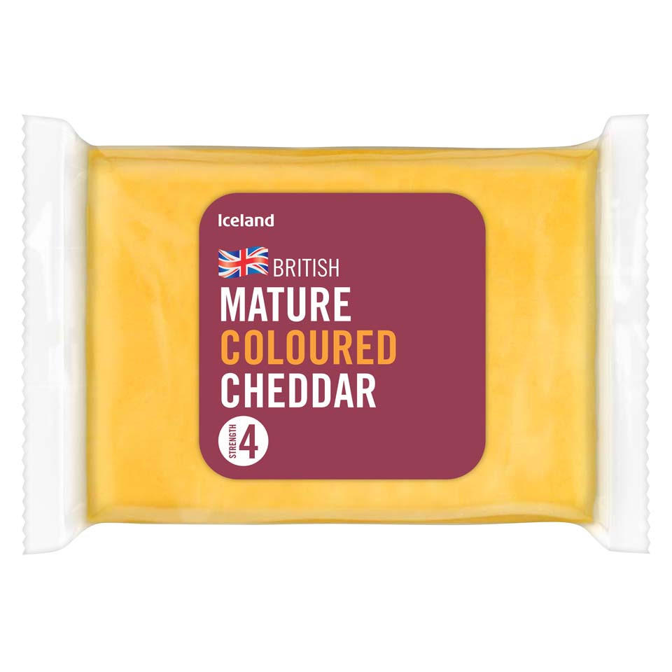 Iceland Mature Coloured Cheddar 220g | Cheddar Cheese | Iceland Foods