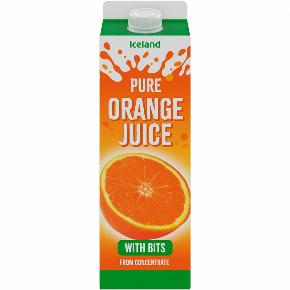 Iceland Pure Orange Juice from Concentrate with Bits 1 litre | Iceland ...