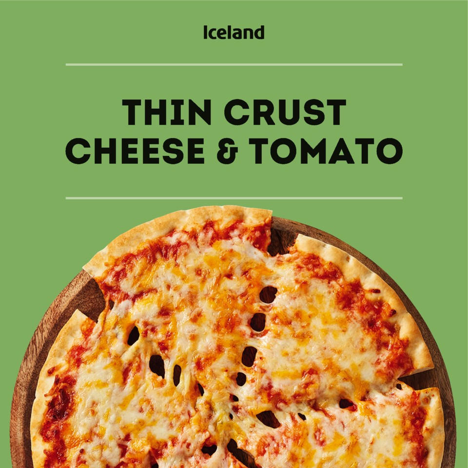 Iceland Thin Crust Cheese & Tomato 314g | Thin & Crispy Pizza | Iceland ...